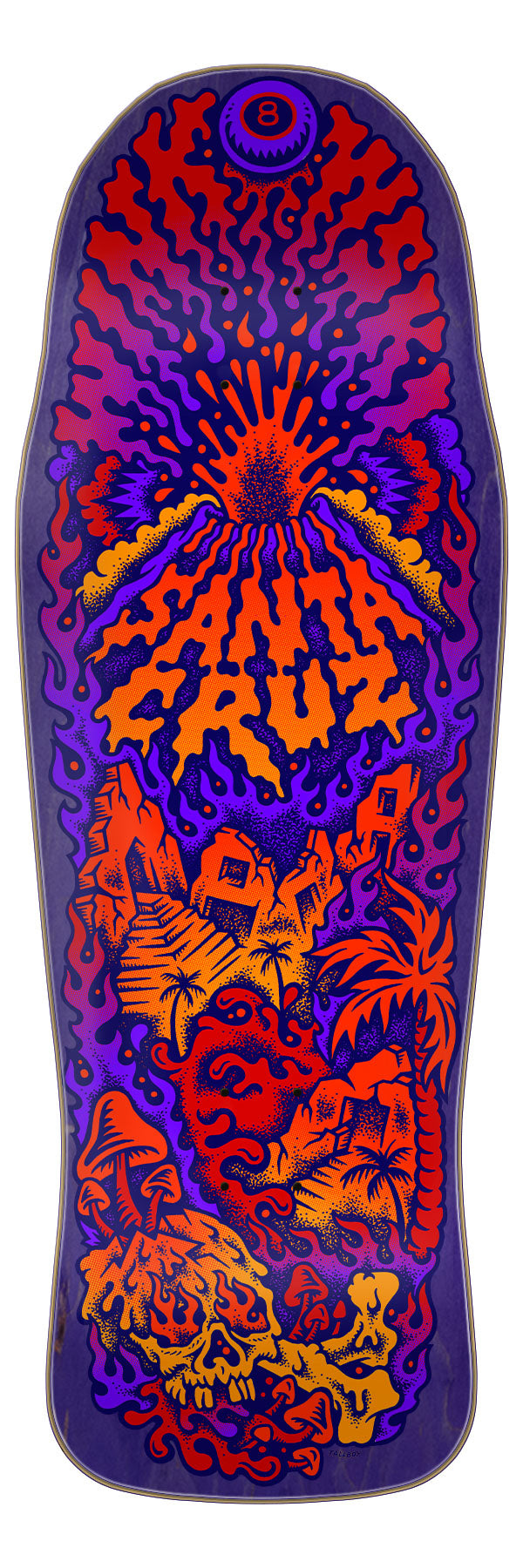 The Santa Cruz Winkowski Volcano Shaped Skate Deck