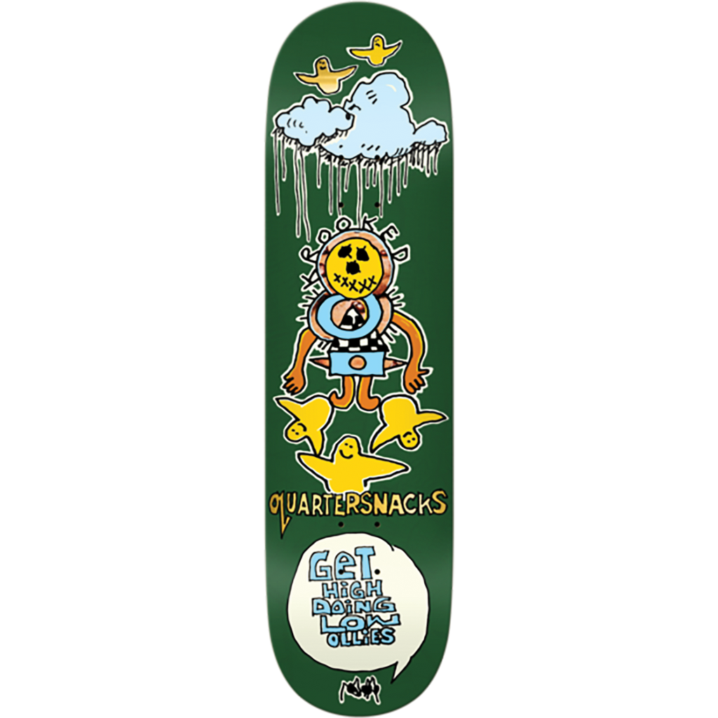 Krooked x Quartersnacks Get High Skateboard Deck in 8.25