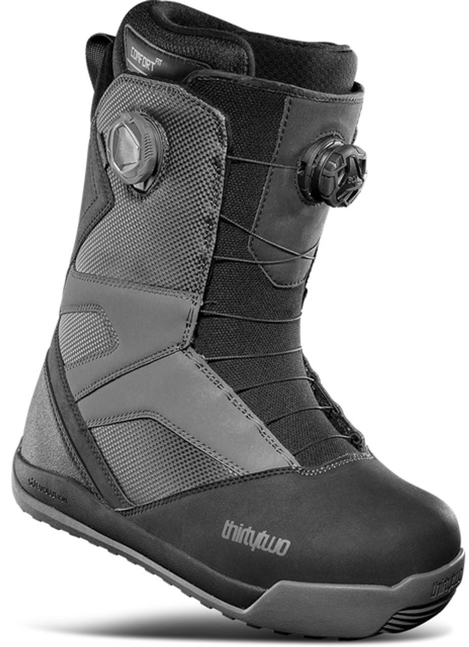 The Thirty Two (32) STW Double Boa Snowboard Boot in Black Charcoal 2025
