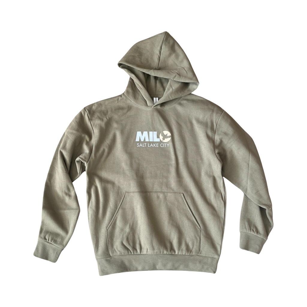 Milosport Club Hooded Sweatshirt in Olive Green and Khaki