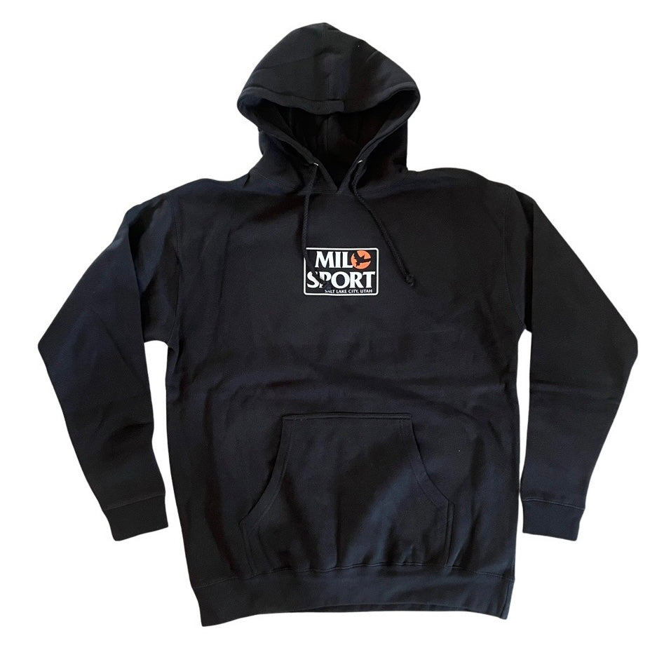Milosport AH Hooded Sweatshirt in Black and Orange