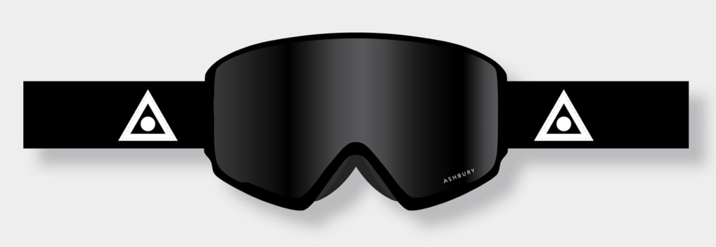 The Ashbury Arrow Black Triangle Snow Goggle with a Dark Smoke Lens and ...