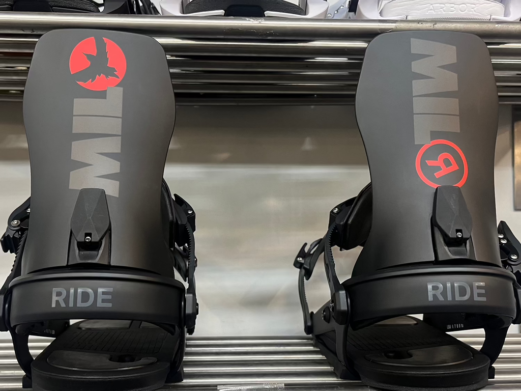 The Ride x Milo M-9 Snowboard Binding in Black 2025