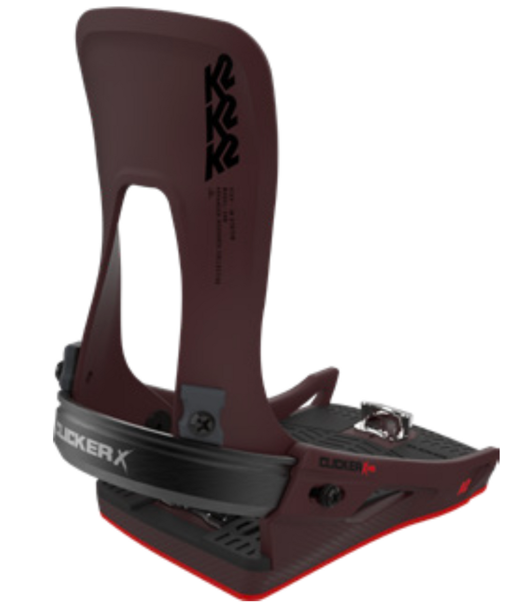 The K2 Clicker Step In Womens Snowboard Bindings in Maroon 2024